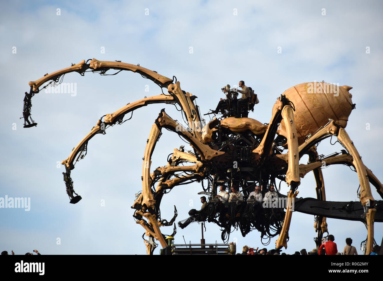 The show performace by "La Machine" company took place in the street of ...