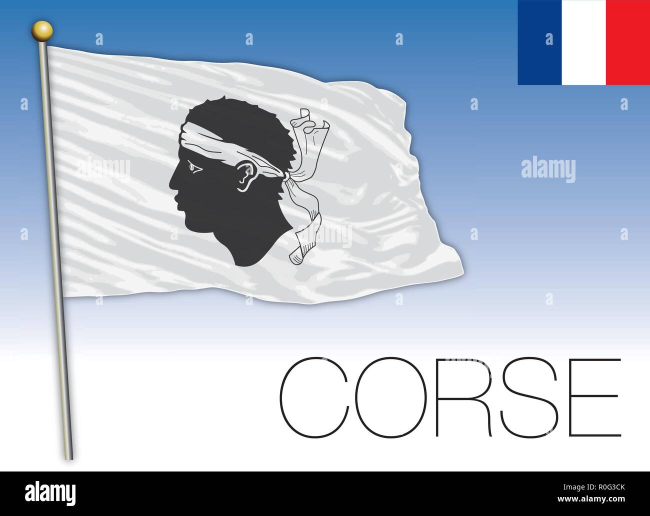Corse regional flag, France, vector illustration Stock Vector Image ...