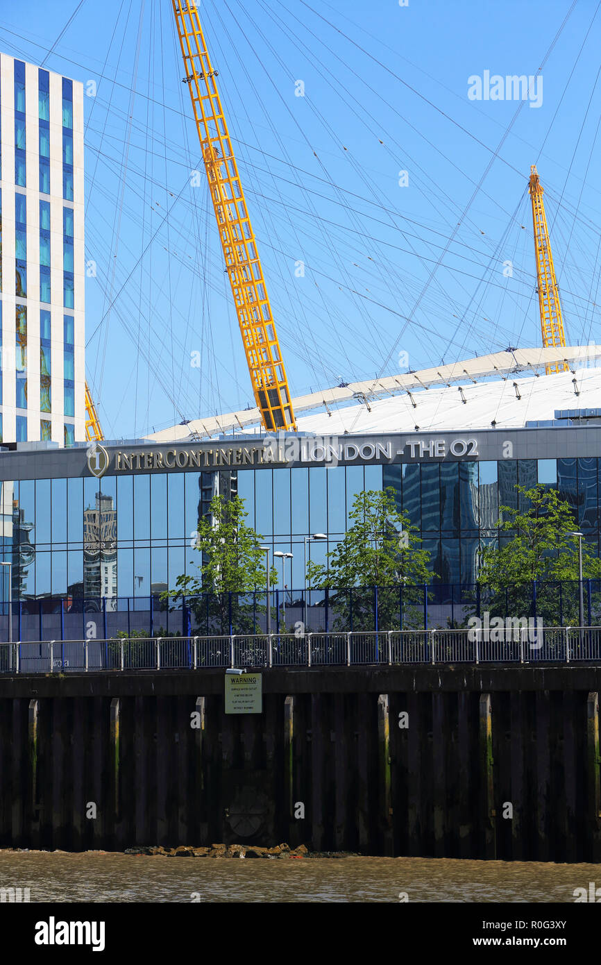The Intercontinental London - The O2, with the arena behind, on the ...