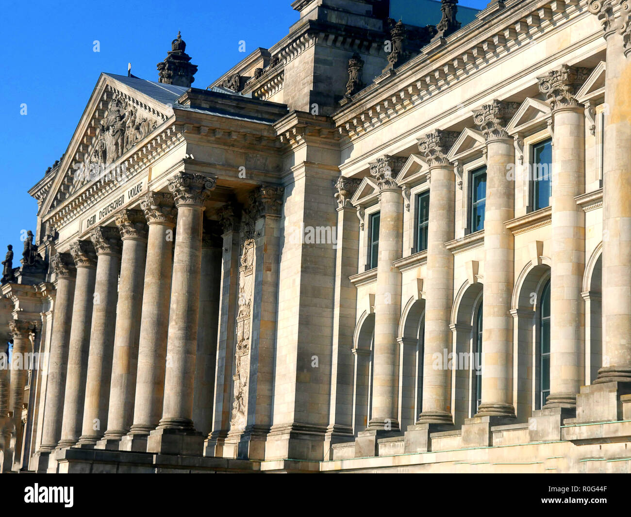 The Reichstag Building with the modern dome by British architect Norman ...