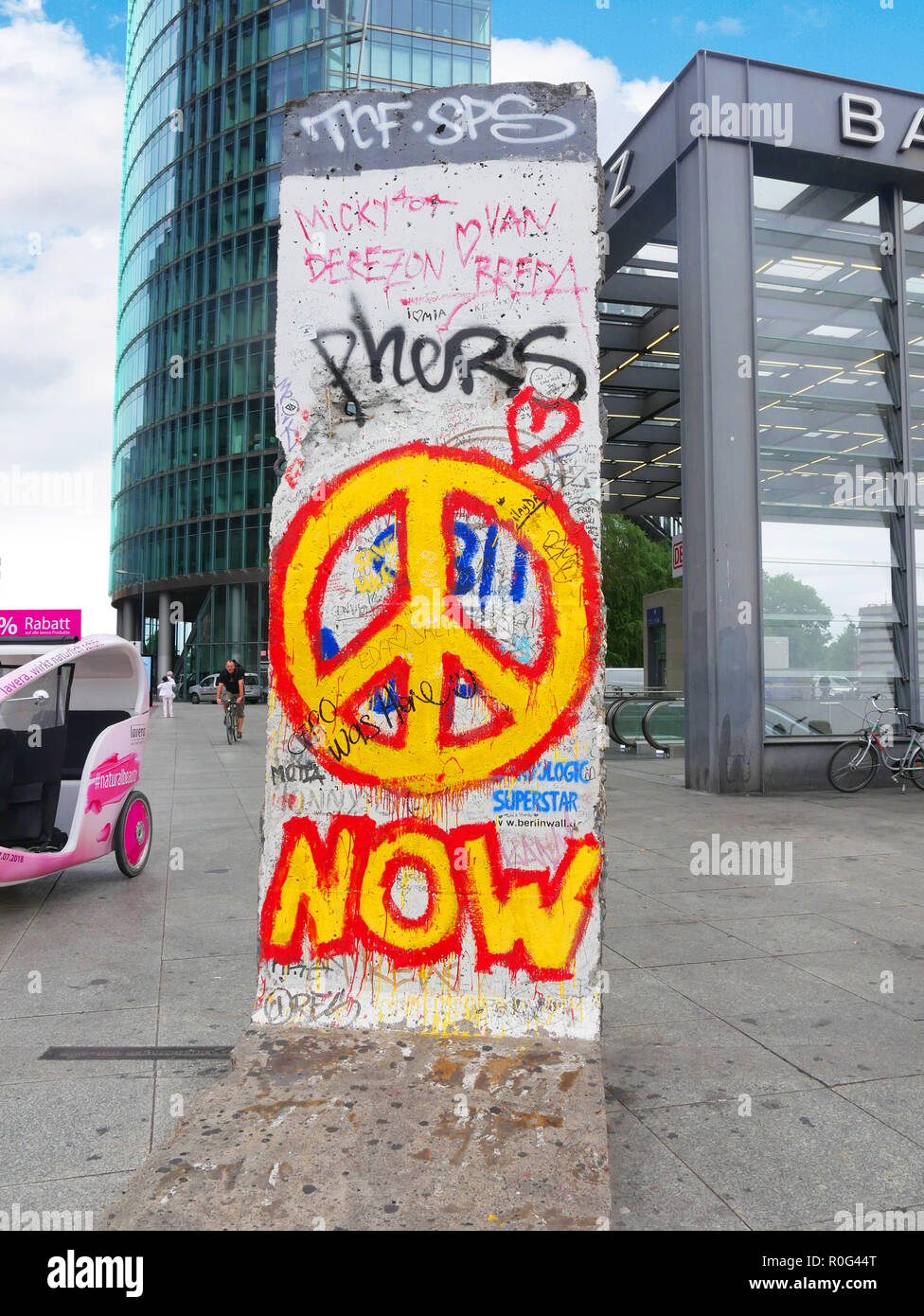 The Berlin Wall that divided East from West Berlin in Germany Stock ...