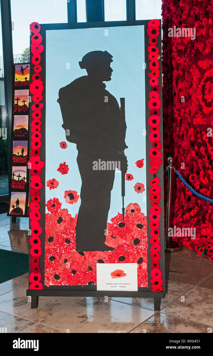 Commemorative poster commemorating 100 years from end of World War 1 ...