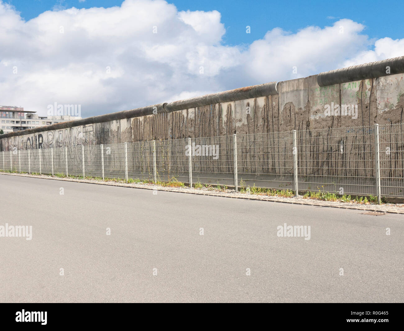 The Berlin Wall that divided East from West Berlin in Germany Stock ...