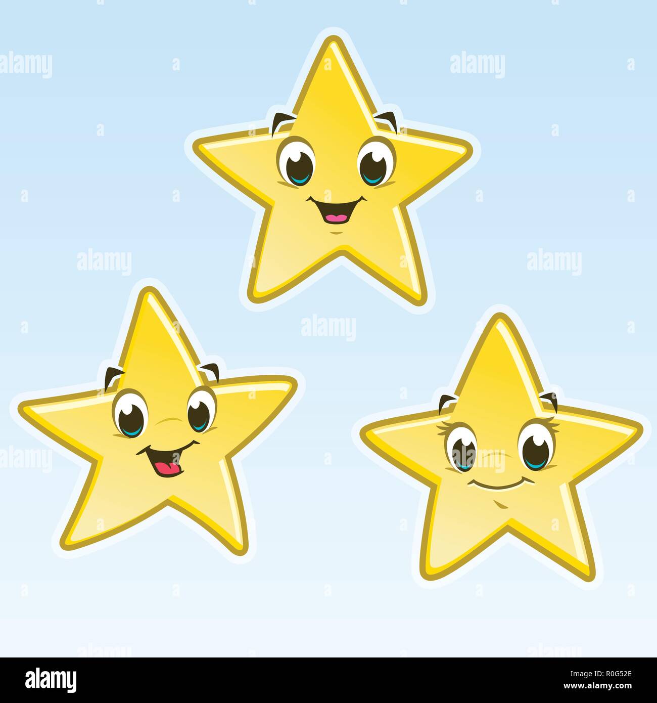 Cartoon Little Stars Stock Vector Image & Art - Alamy