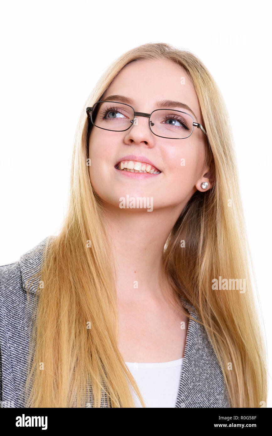 Teen pensive happy hi-res stock photography and images - Alamy