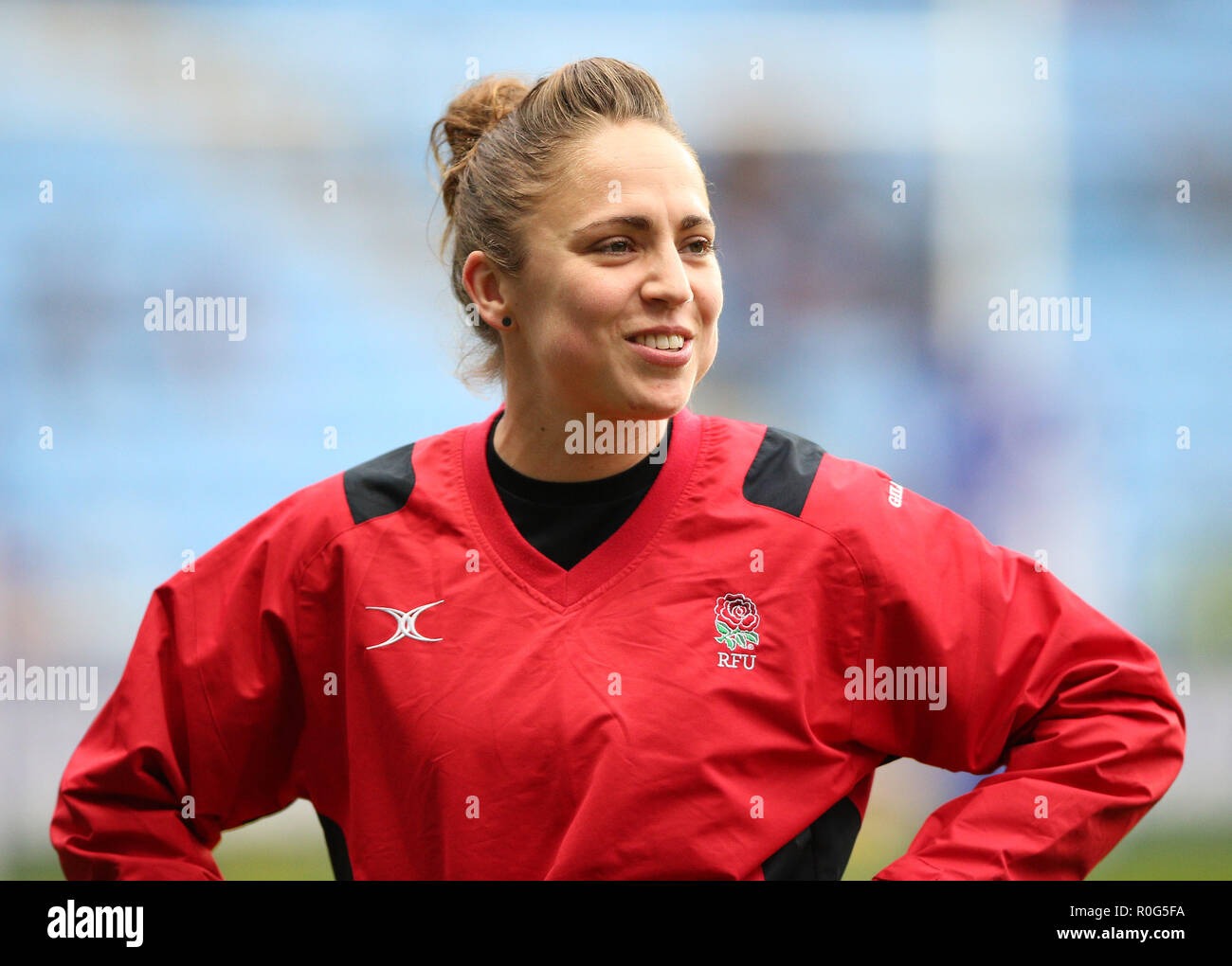 Referee Sara Cox during the Gallagher Premiership match at The Ricoh ...