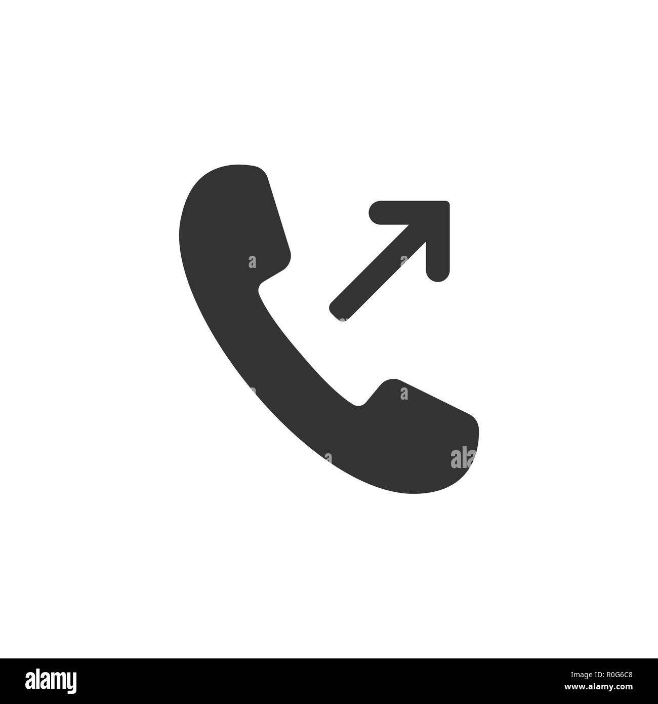 Outgoing, incoming call icon. Vector illustration. Flat design Stock ...