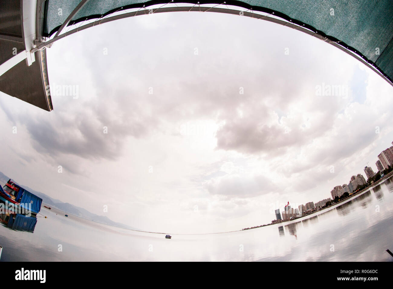 Fisheye landscape from Mavisehir Bostanli Izmir Turkey Stock Photo - Alamy