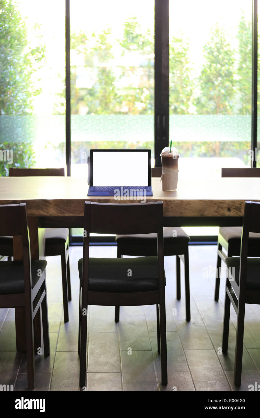 Tablet placed on a table hi-res stock photography and images - Alamy