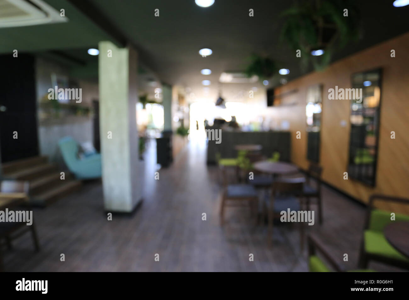 blurred of interior coffee shop for the design in your work backdrop ...