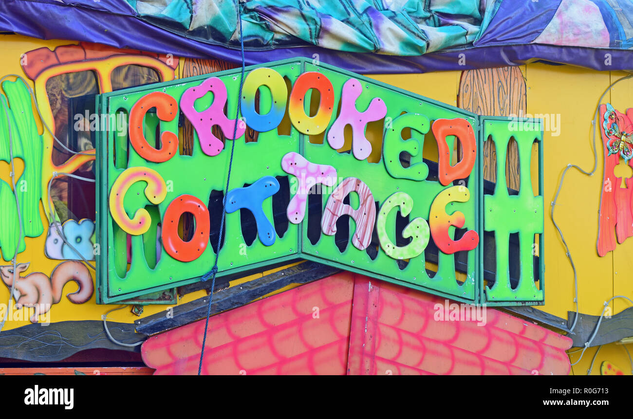 Colourful fairground signs Stock Photo - Alamy