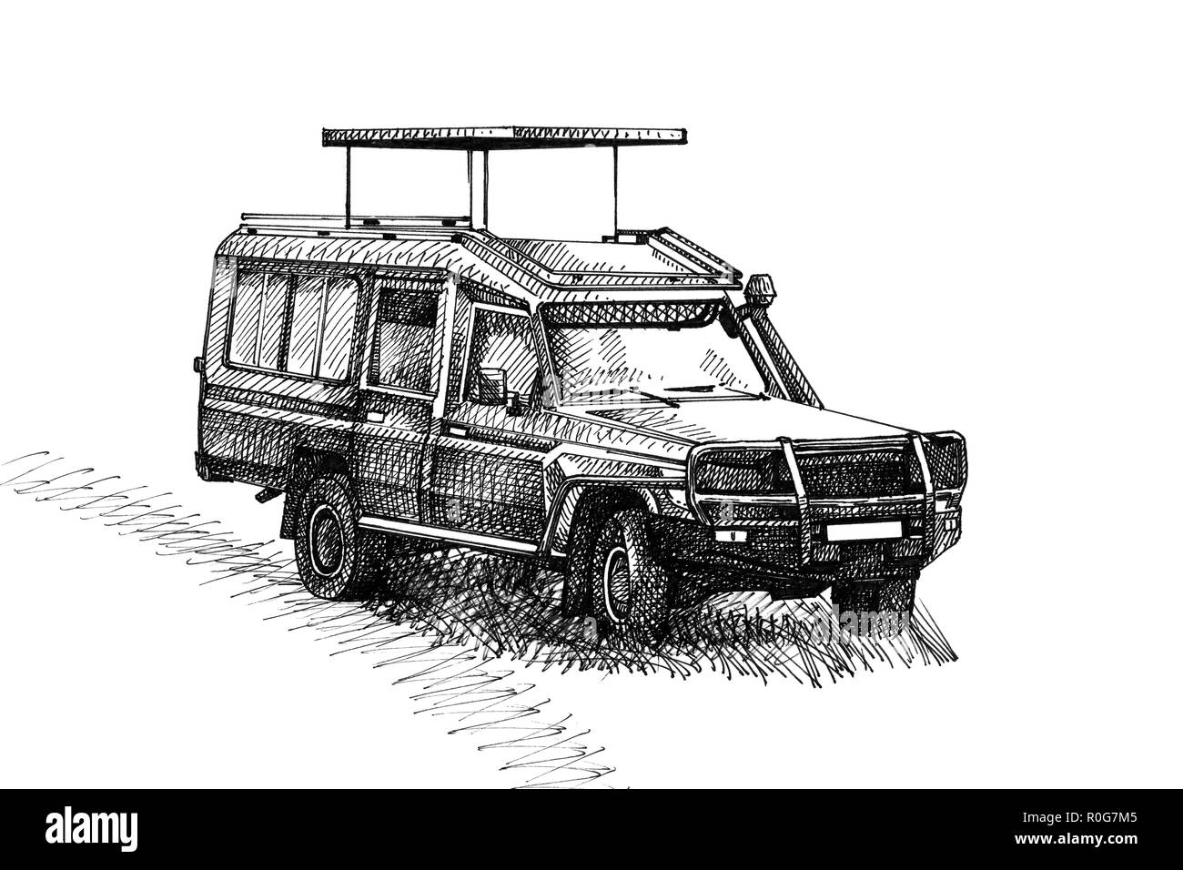 Safari Jeep Drawing