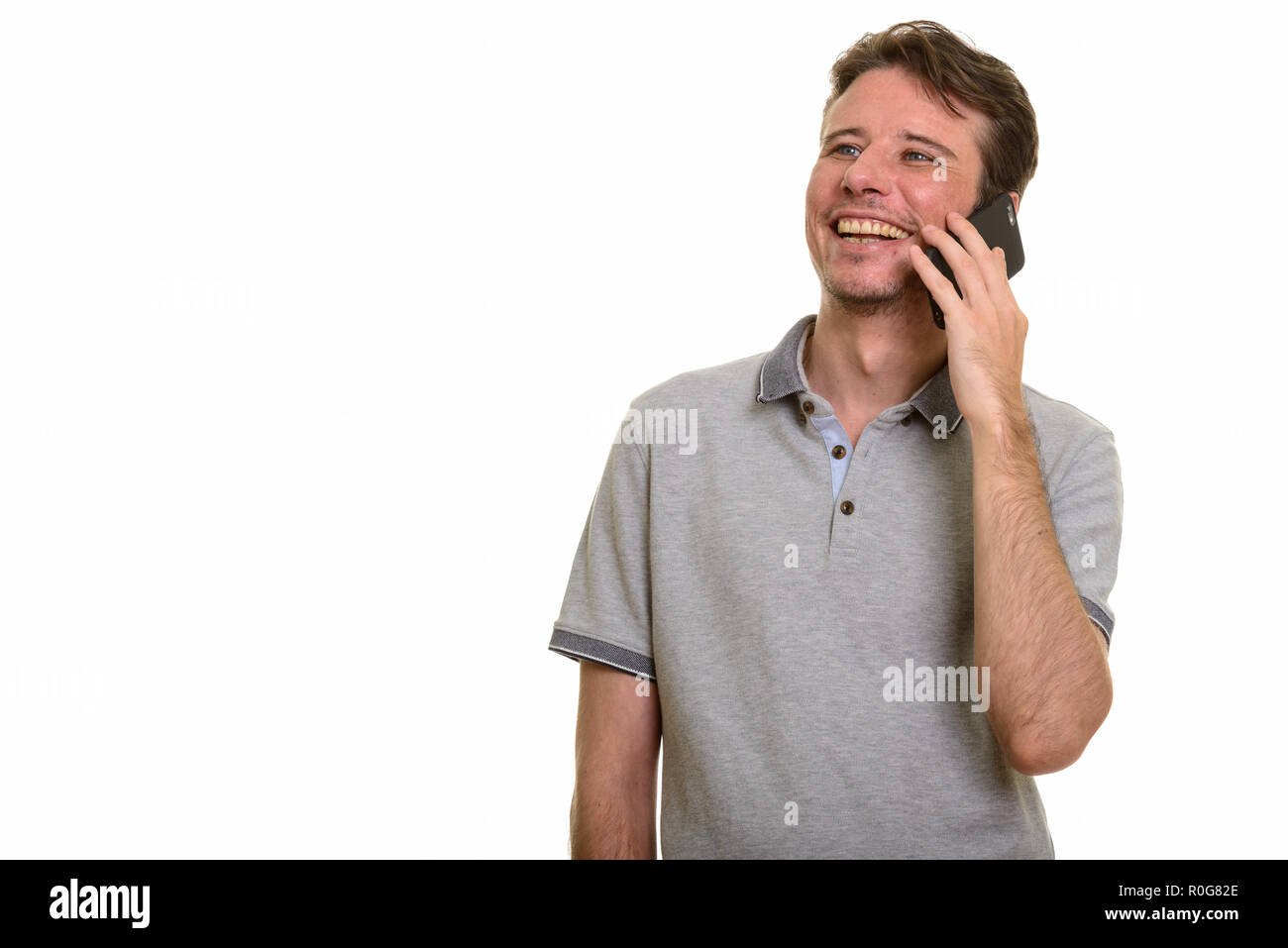 Happy phone call hi-res stock photography and images - Alamy