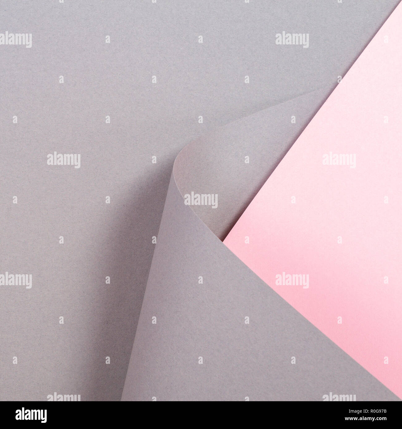 Abstract geometric shape gray and pink color paper background Stock ...