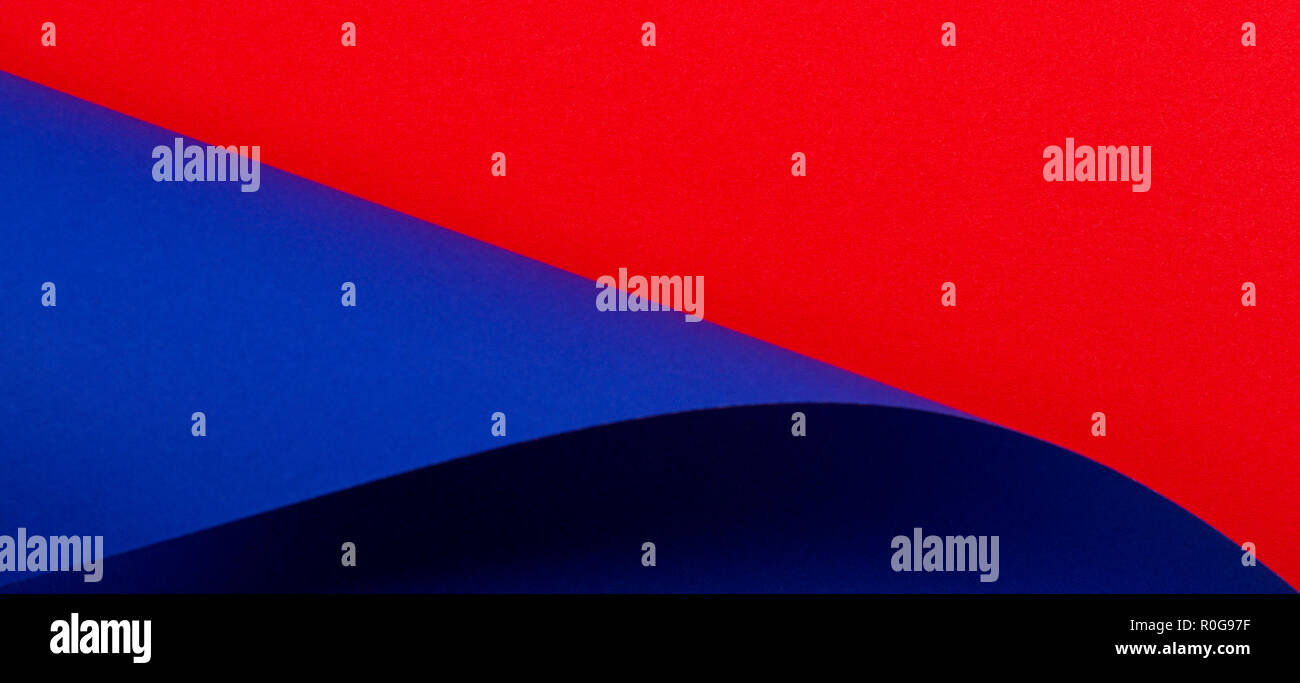 Abstract colorful background. Red and blue color paper in geometric ...