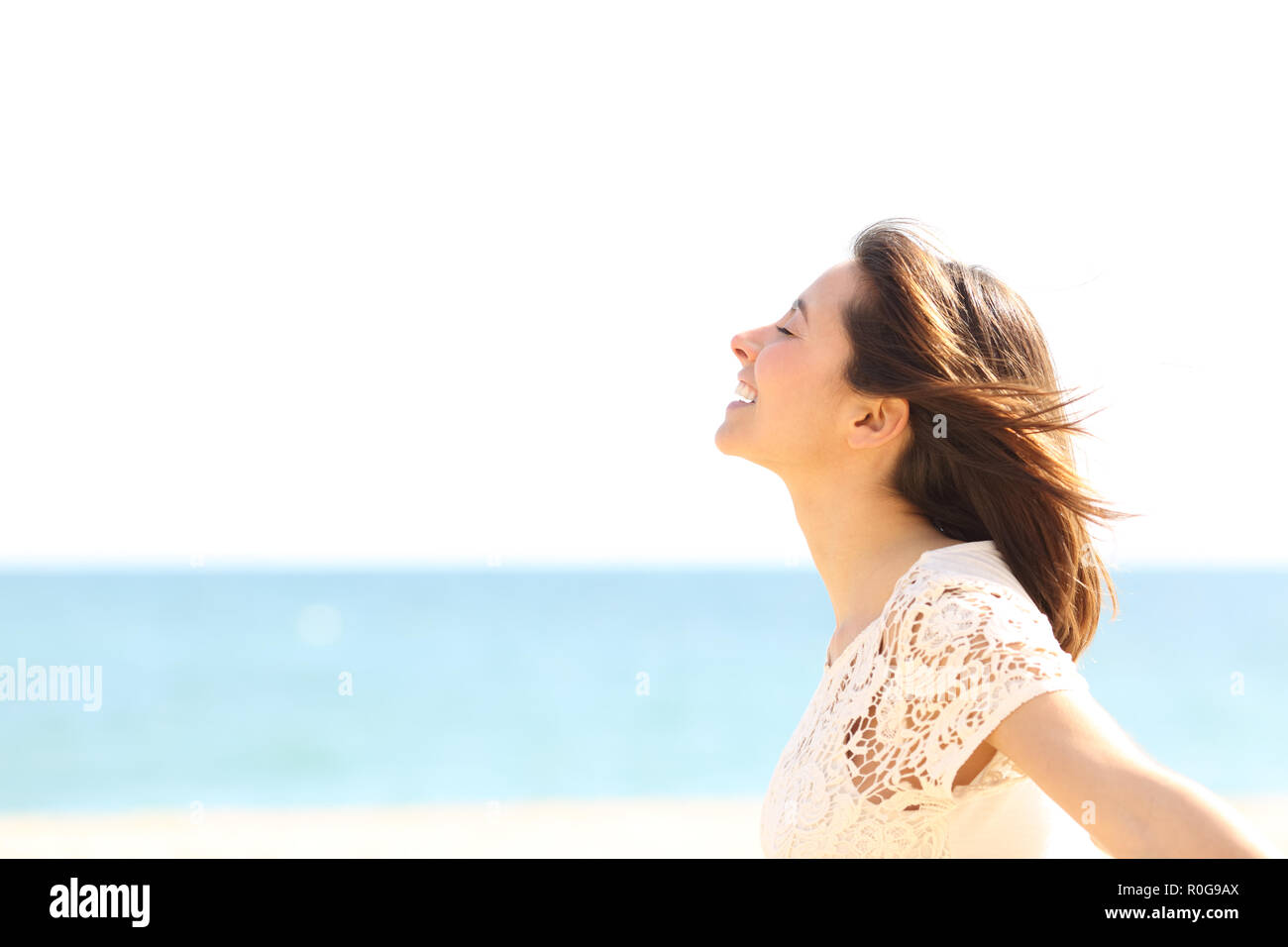 Lady Side View Wind High Resolution Stock Photography and Images - Alamy