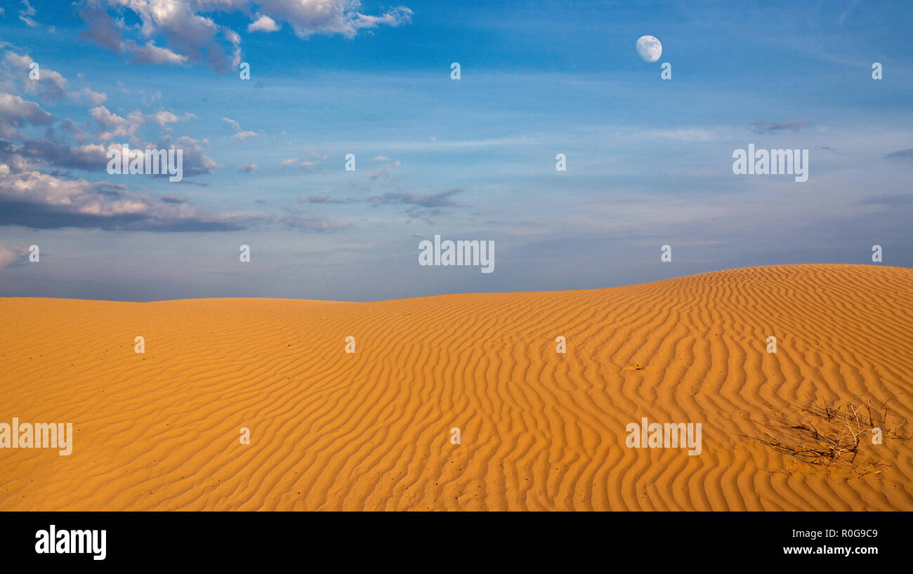 Sand dunes in the Russian desert, Russia, Astrakhan Stock Photo - Alamy