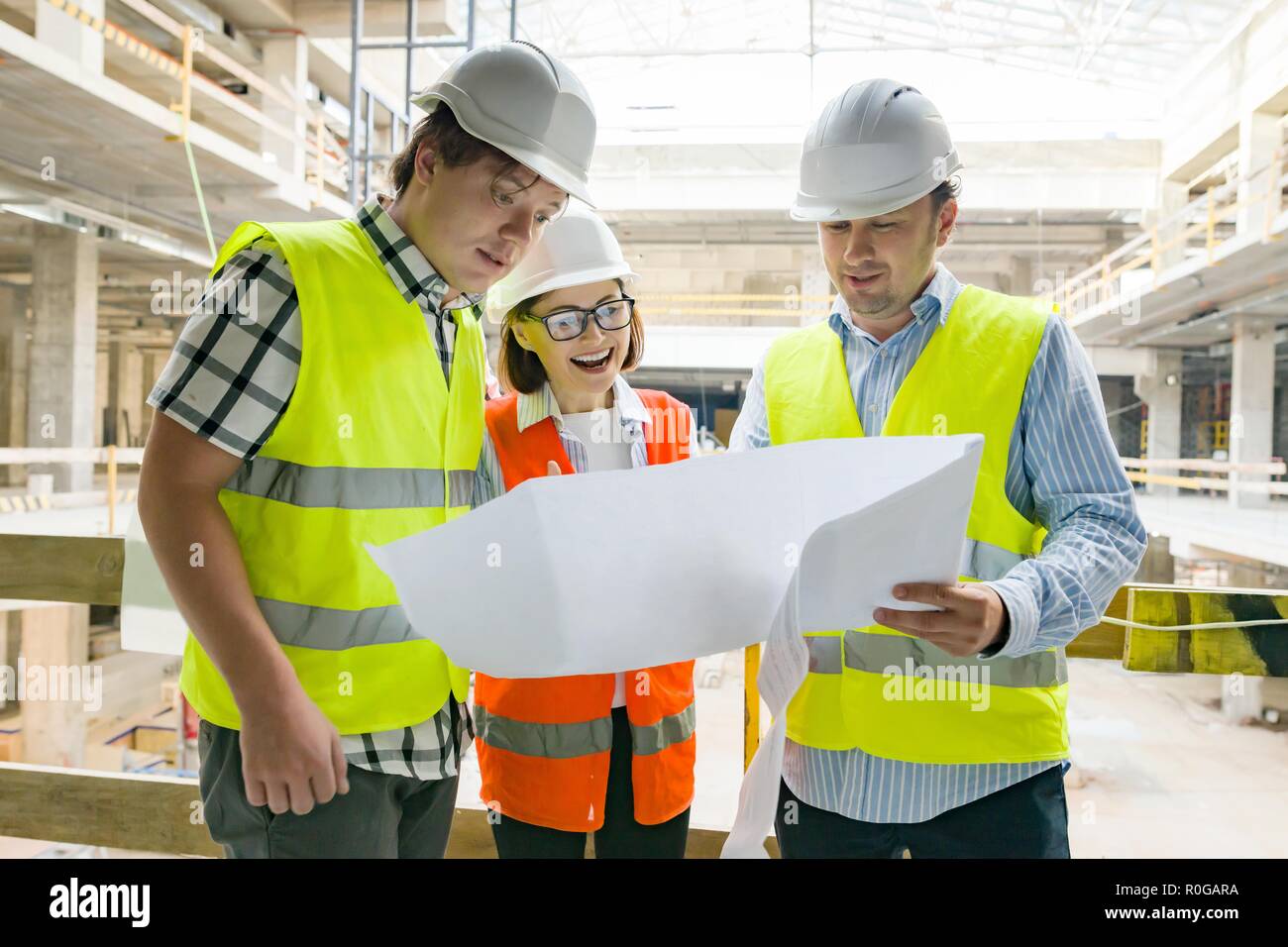 Happy builders architect construction hi-res stock photography and ...