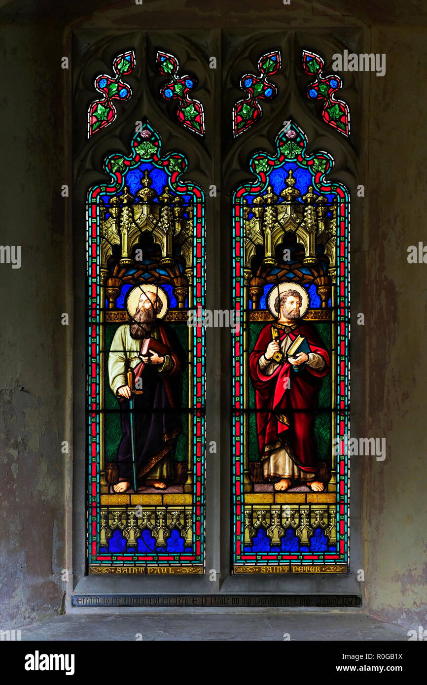 The Victorian stained glass memorial window to Revd Neale erected in ...