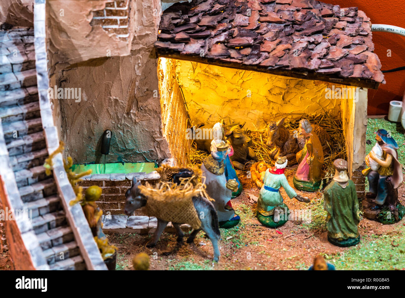 LONGIANO (FC),ITALY - DECEMBER 29, 2017: lights are enlightening ...