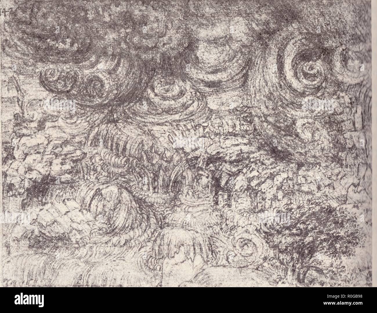 MAELSTROM .DRAWING . LEONARDO DA VINCI Stock Photo - Alamy