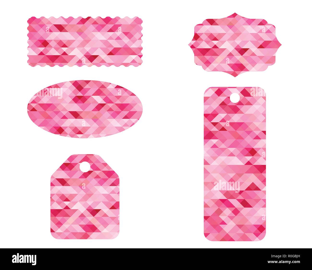 Label Tag Stitch Set White Vector Isolated Stock Vector Image & Art - Alamy