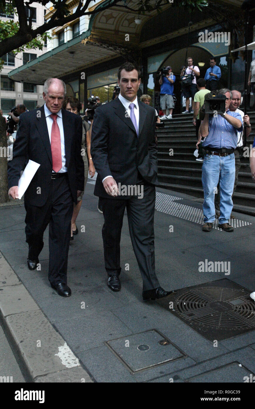 Simon Cowley leaves Downing Centre Court after the court case in which ...