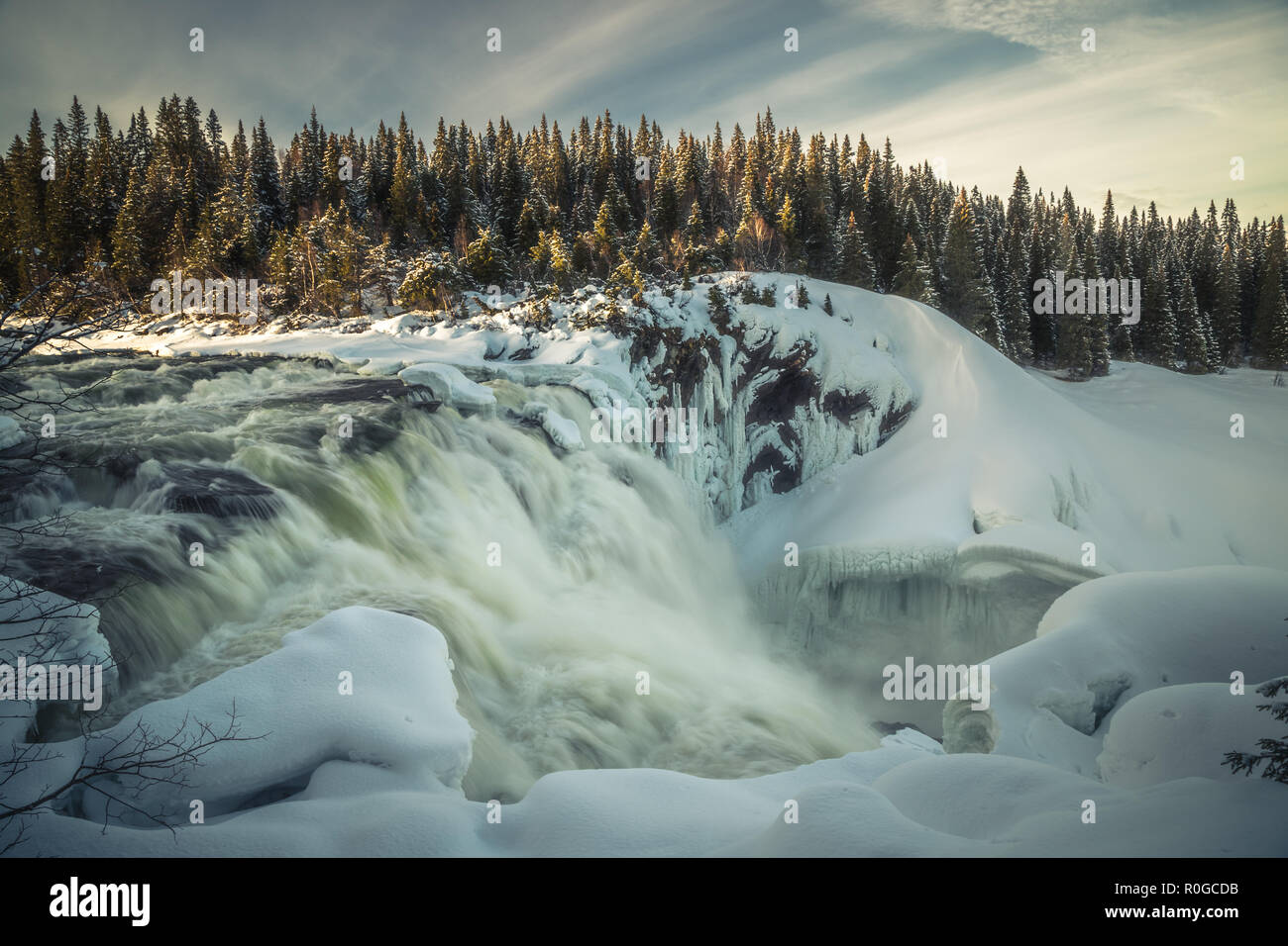 Tannforsen falls hi-res stock photography and images - Alamy