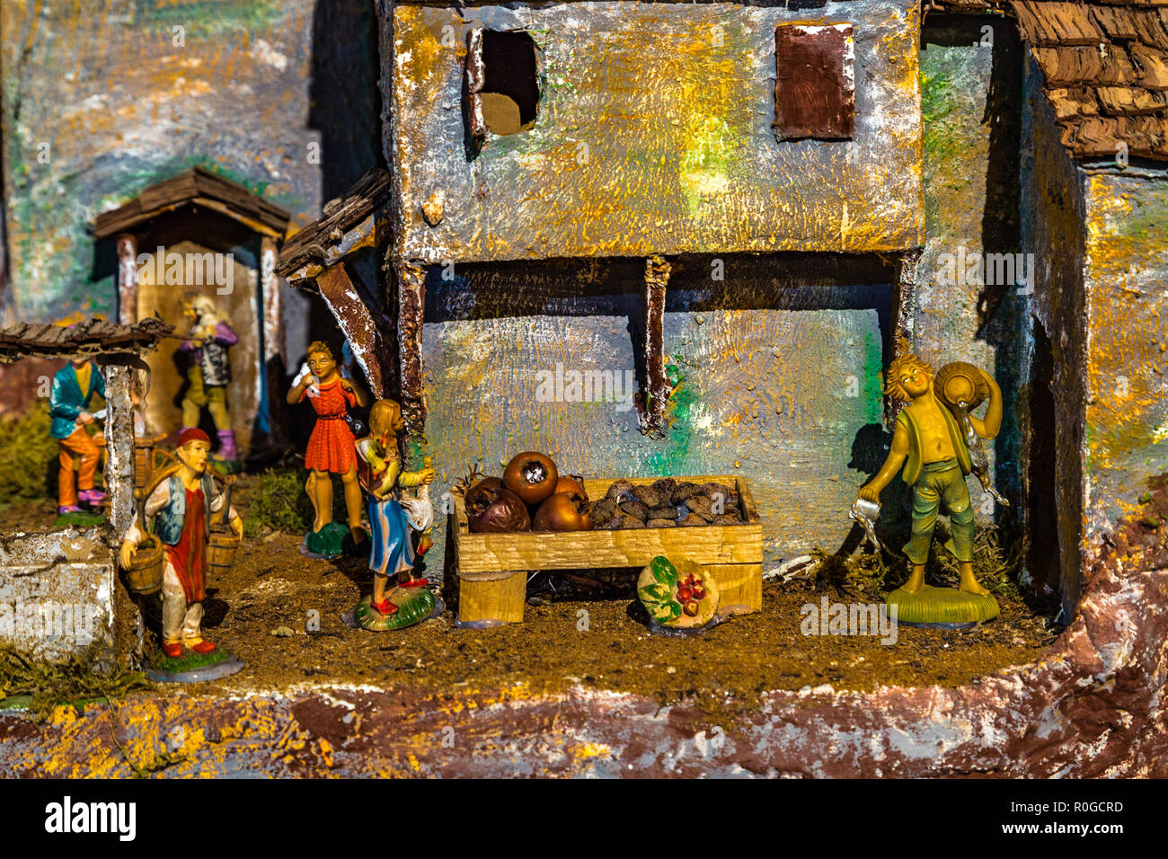 shepherds of Christmas Nativity scene Stock Photo - Alamy