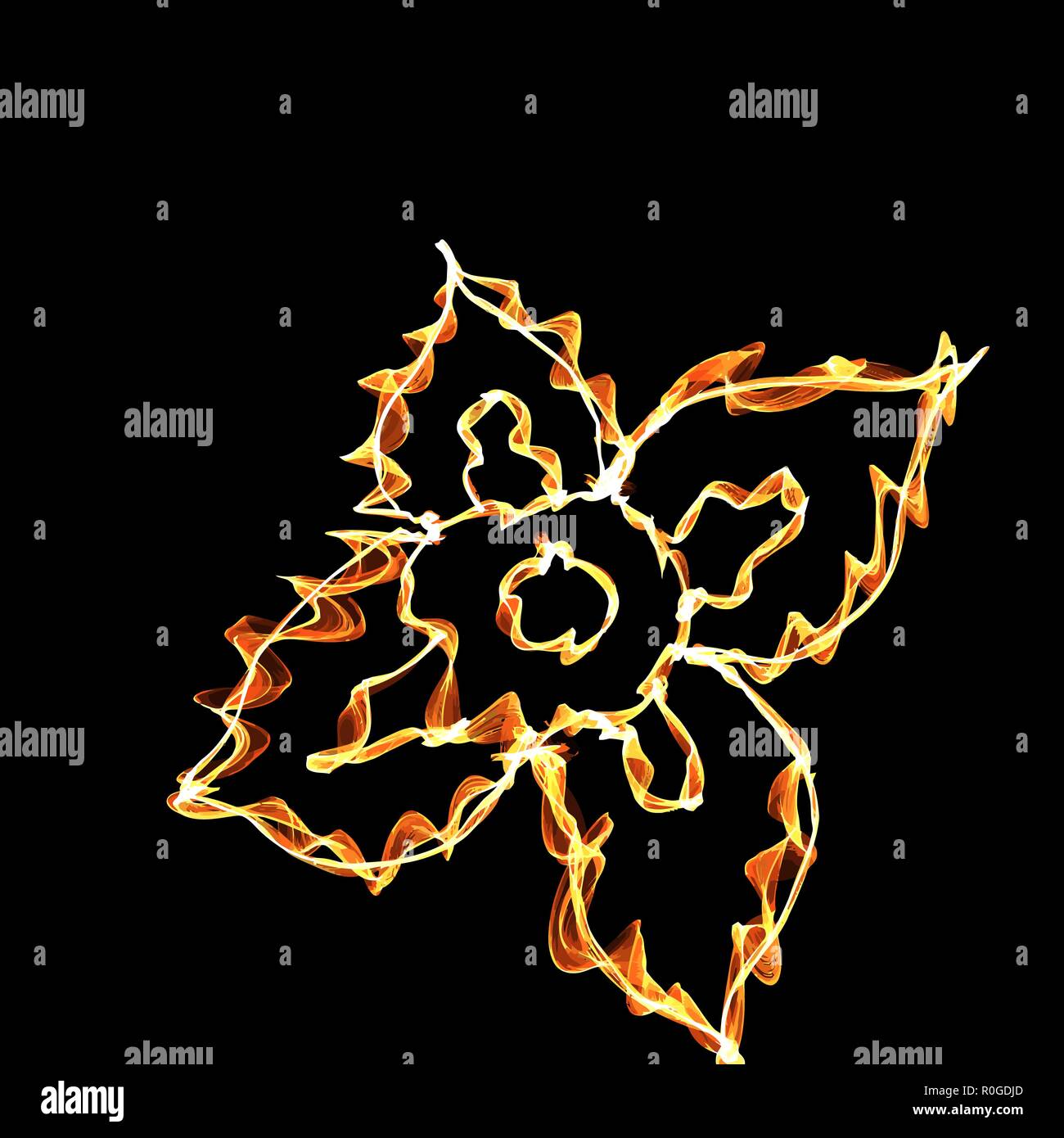 Bonfire sparks on black Stock Vector Images - Alamy