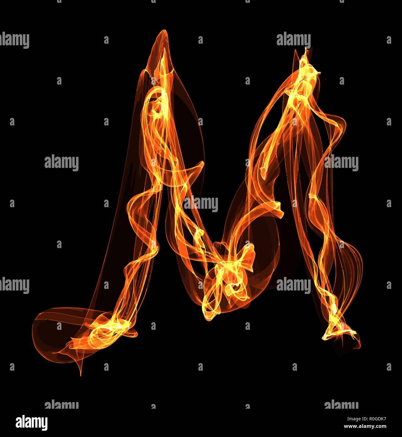 Letter M Fire Letter M Fire Mark Logo