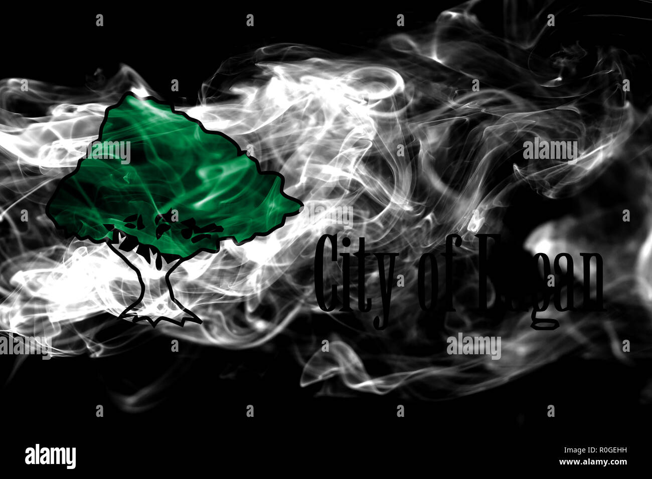 Eagan city smoke flag, Minnesota State, United States Of America Stock ...