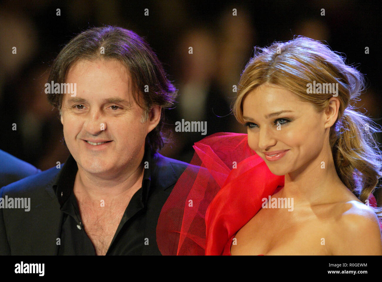 Megan Gale with designer Gary Zechevik from the Calibre label The David ...