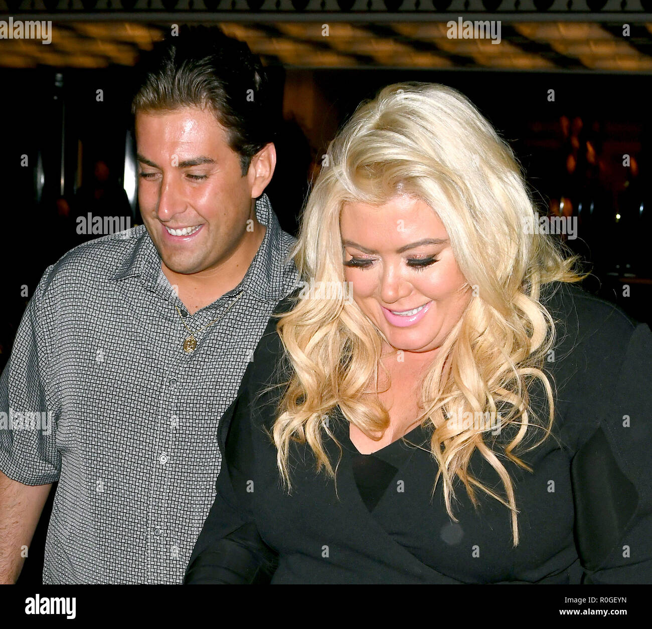 Gemma Collins enjoying a night out at 45 Park Lane with James 'Arg ...