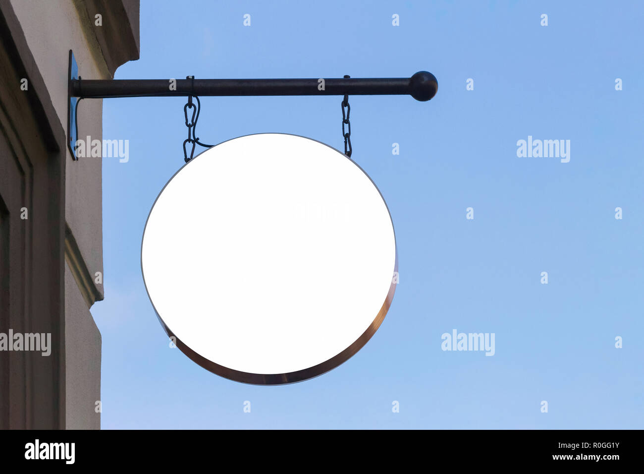 Signboard mock up round shape hi-res stock photography and images - Alamy