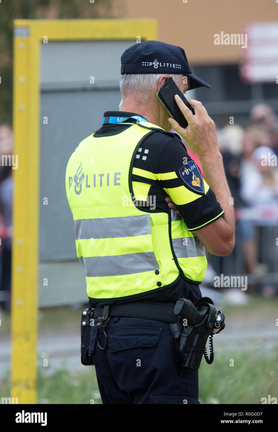 Leeuwarden, the Netherlands, august 19, 2018: Dutch police in the ...