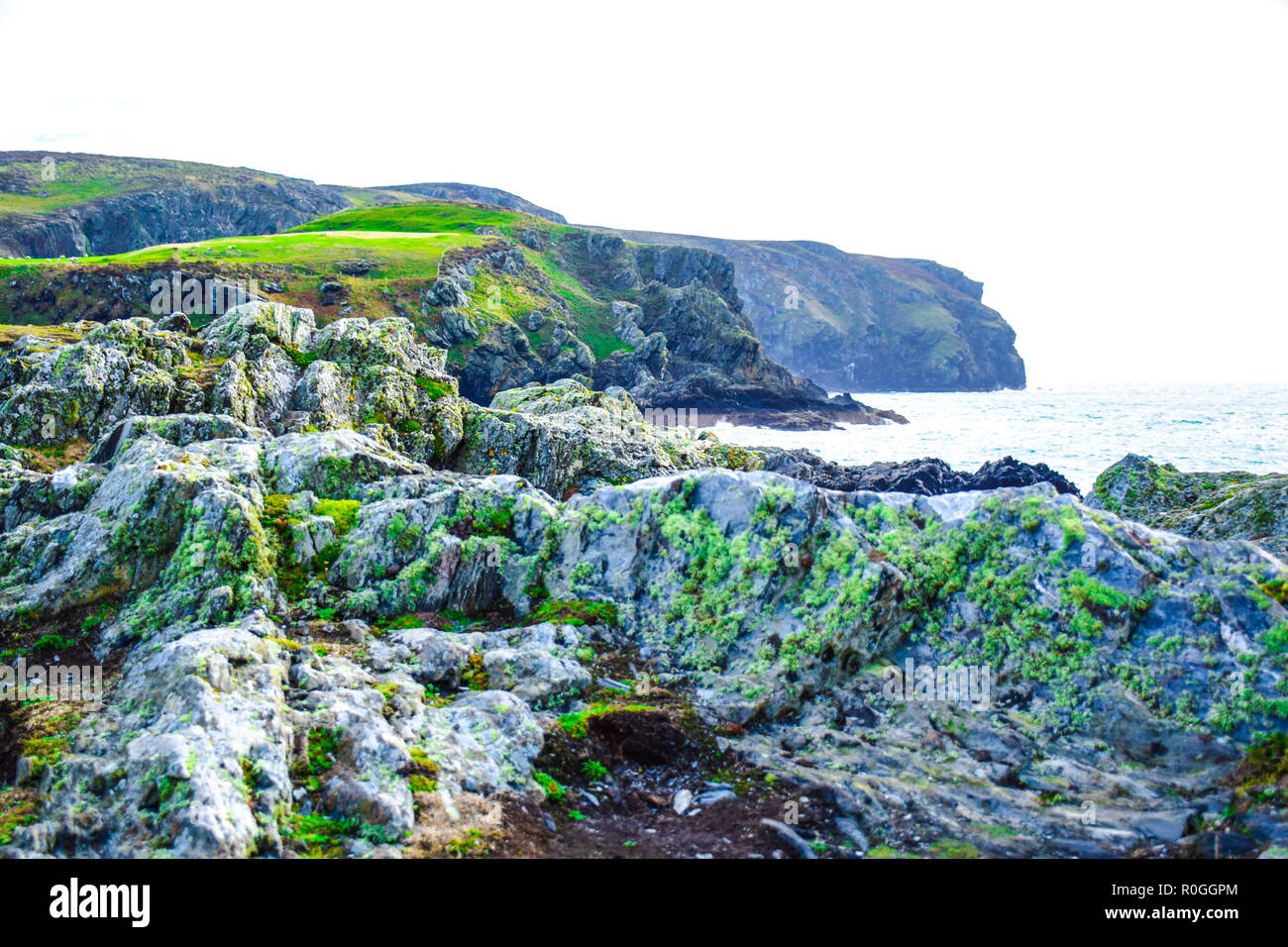 Beautiful landscape of Calf Sound in the Isle of Man, a very famous ...