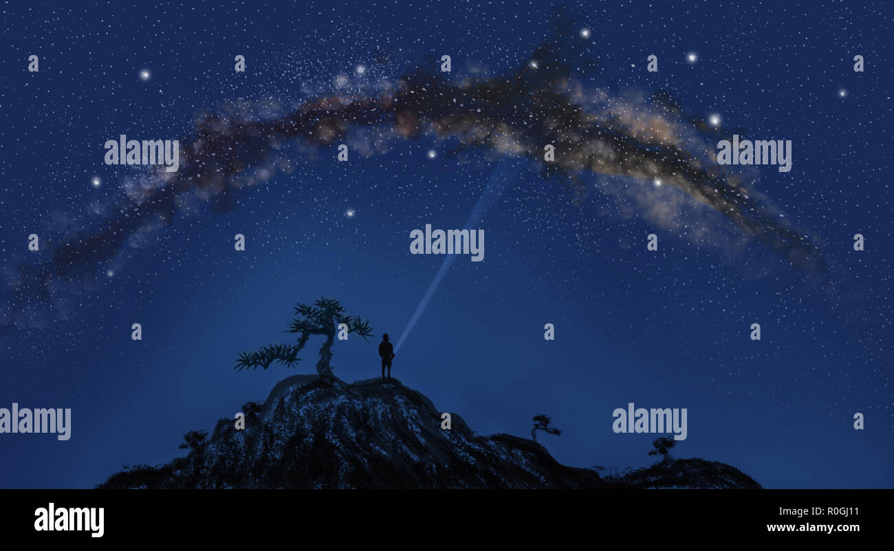 Looking up at the starry sky dreamy starry sky Stock Photo - Alamy