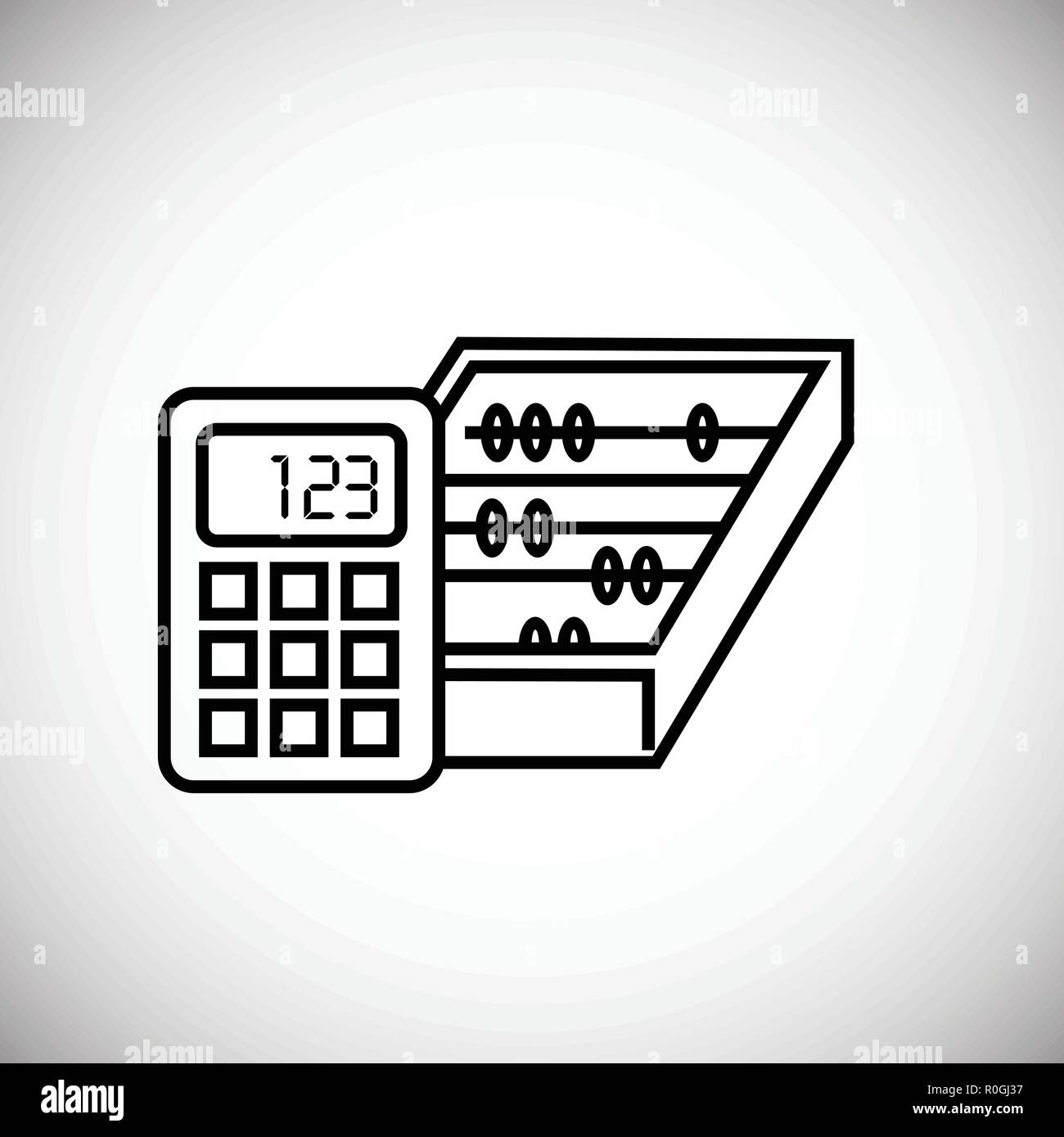 Calculator school thin line Stock Vector Images - Alamy
