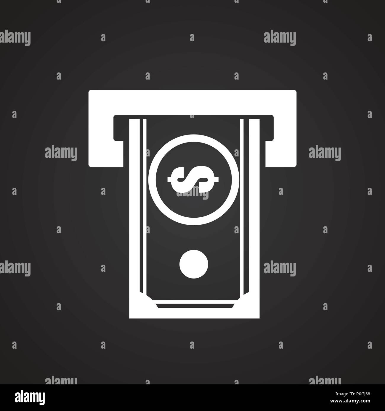 Cash withdraw on black background Stock Vector Image & Art - Alamy