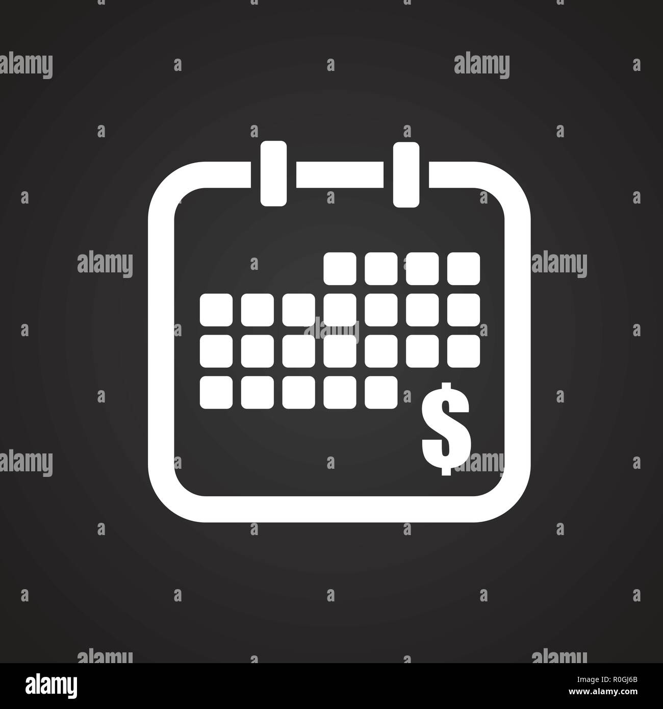 Calendar on black background Stock Vector Image & Art - Alamy