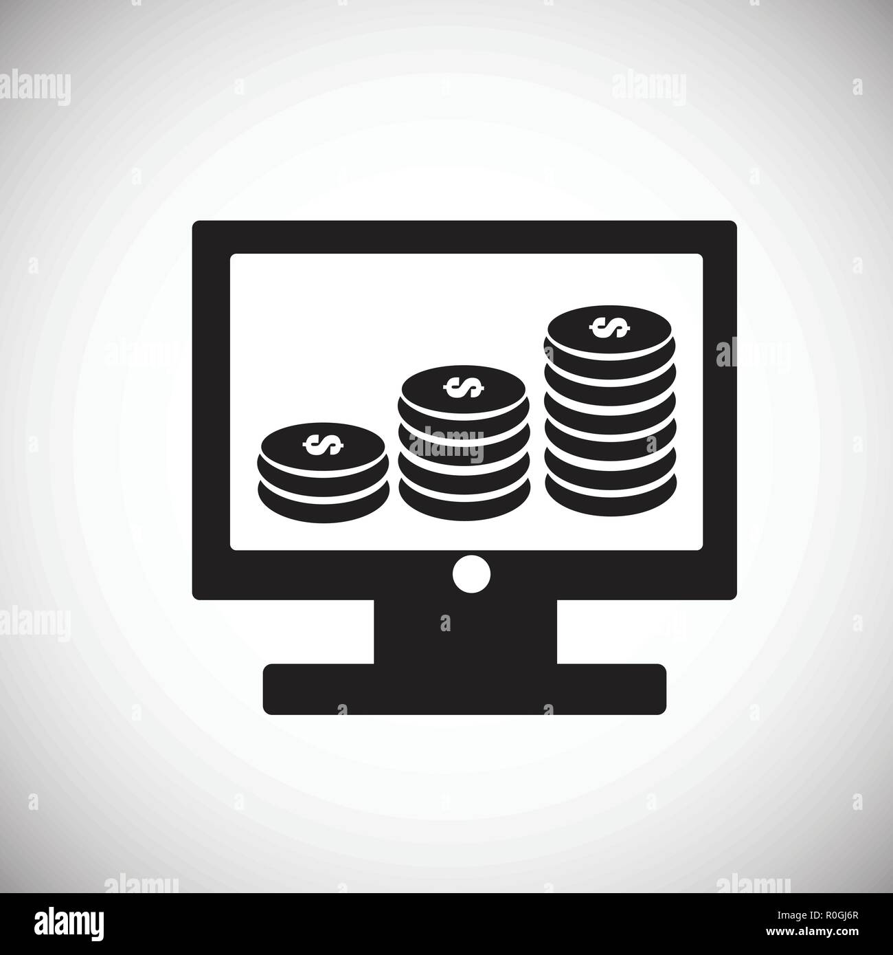 Screen with money on white background Stock Vector Image & Art - Alamy
