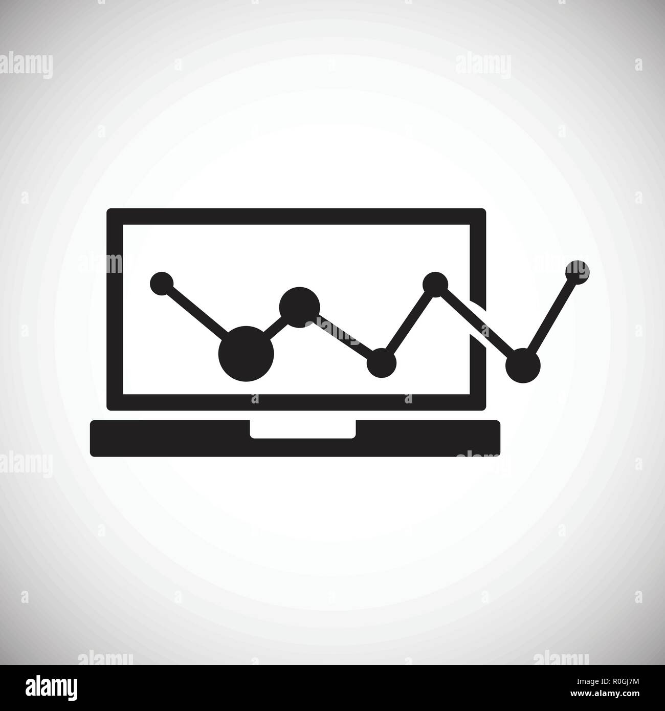 Screen with statistics on white background Stock Vector Image & Art - Alamy