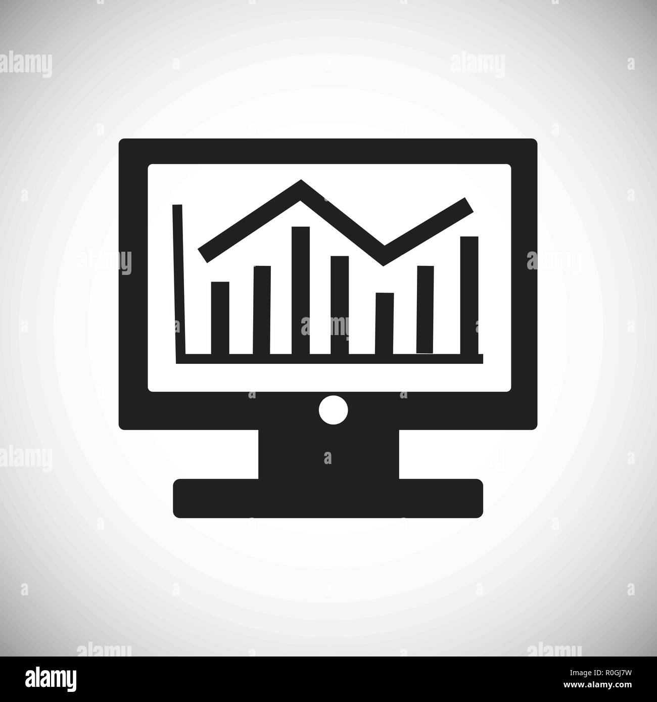 Screen with statistics on white background Stock Vector Image & Art - Alamy