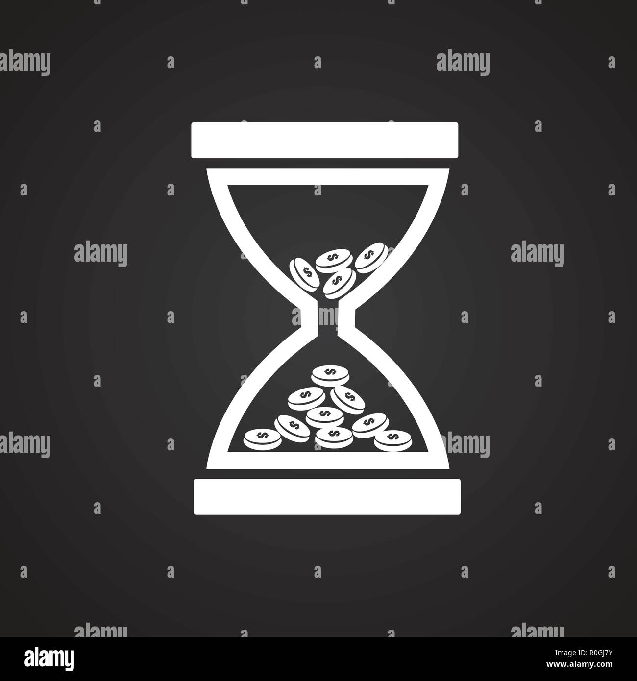 Time is money on black background Stock Vector Image & Art - Alamy