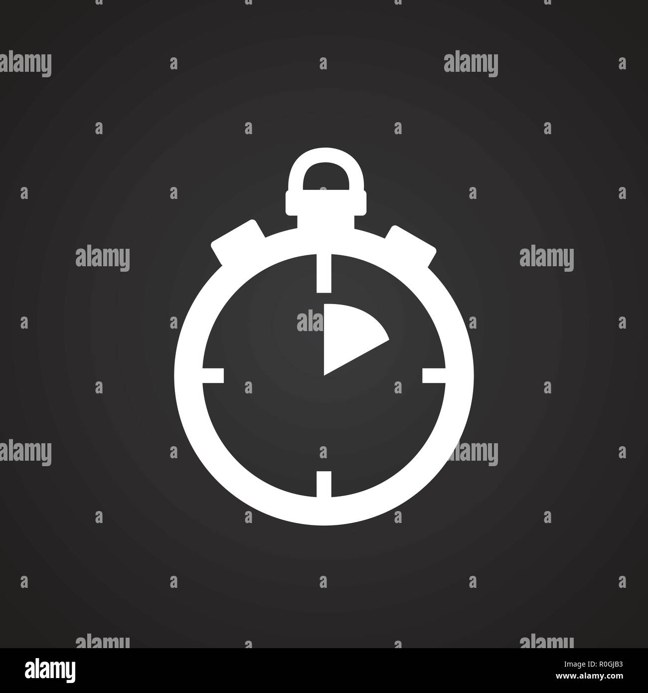 Stop watch on black background Stock Vector Image & Art - Alamy