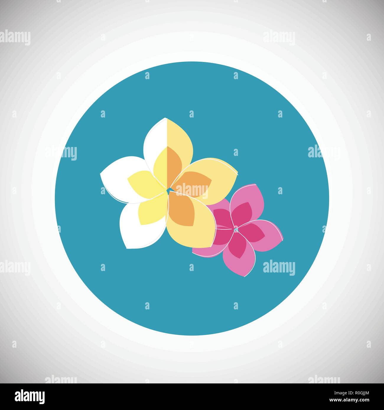 Bali flowers on flat background Stock Vector Image & Art - Alamy