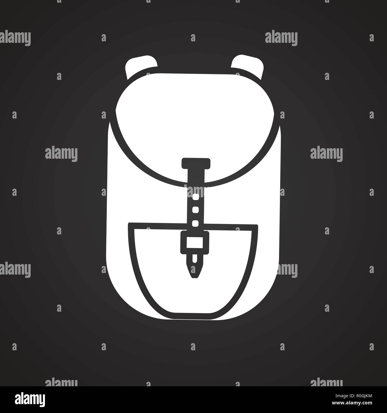 Travel backpack on black background Stock Vector Image & Art - Alamy