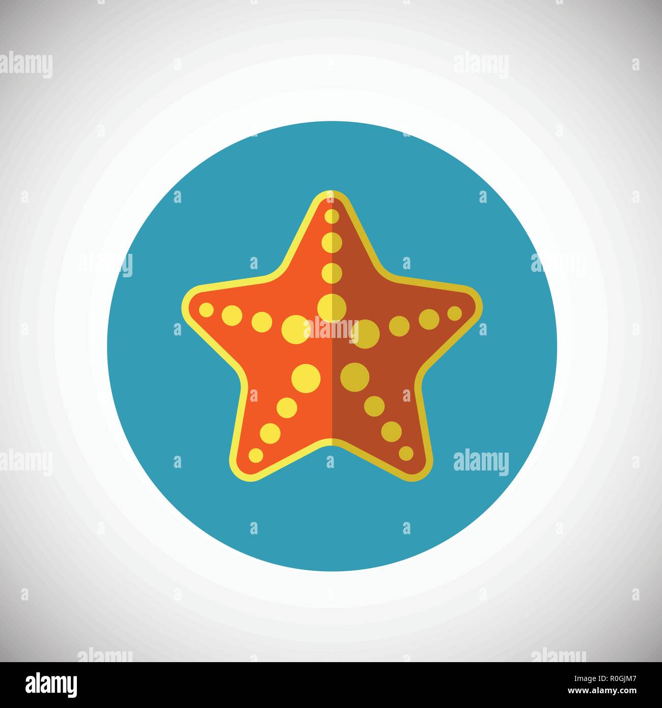 Sea star on flat background Stock Vector Image & Art - Alamy
