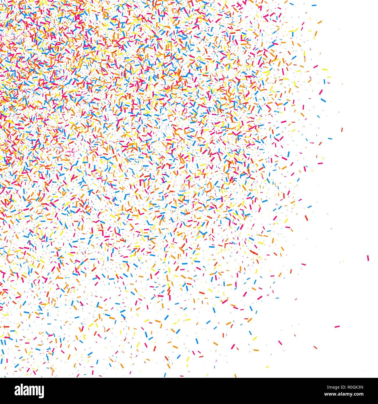 Colorful explosion of confetti. Grainy abstract multicolored texture ...